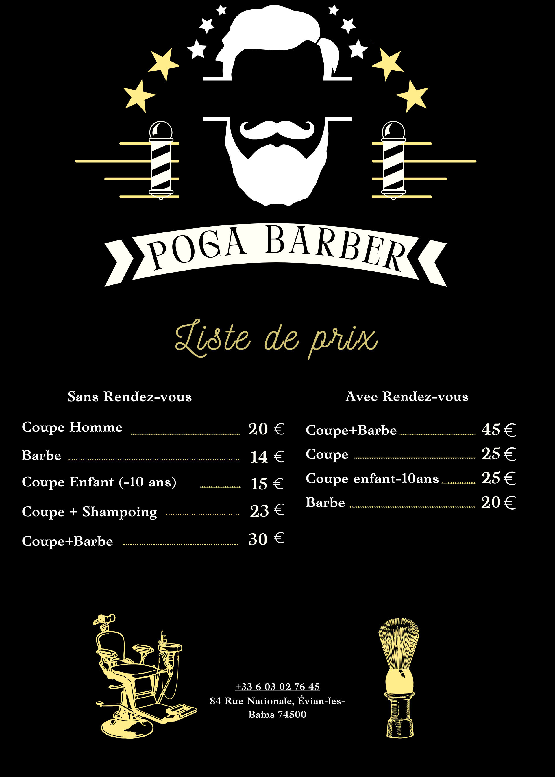 Accueil - salon barber